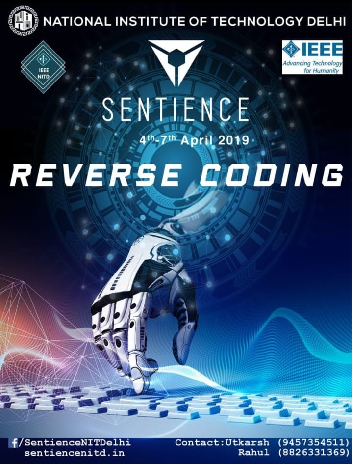 NITD Reverse Coding | Programming challenges in April, 2019 on HackerEarth
